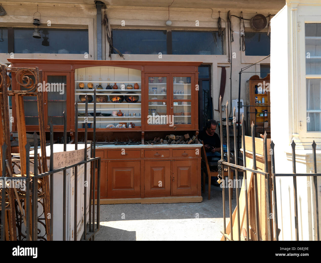 Antique Shop Samos Greece Stock Photo - Alamy