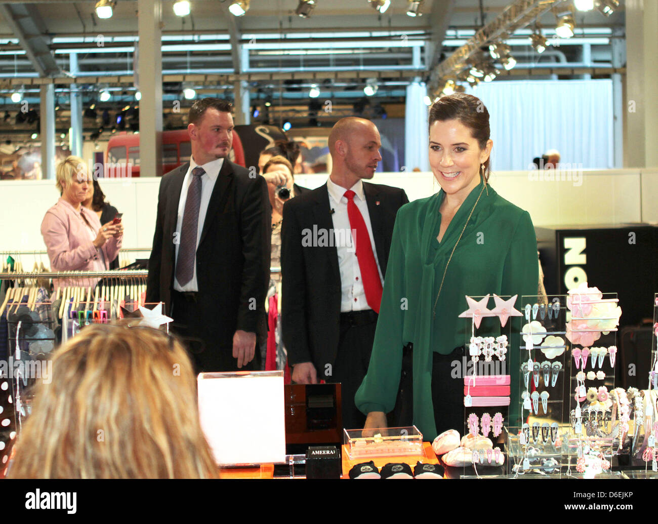 Danish Crown Princess Mary (R) visits Copenhagen International Fashion ...