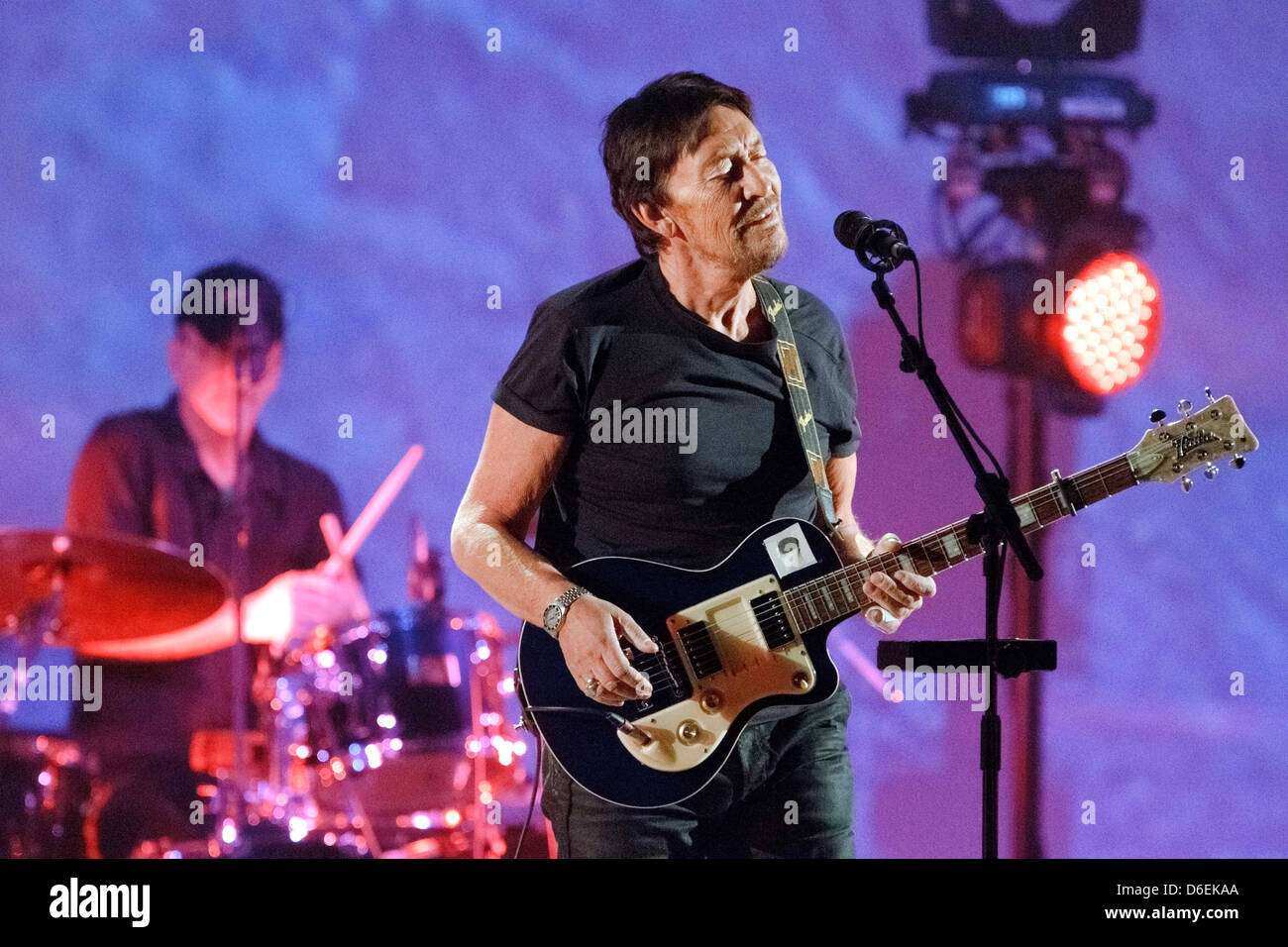 Chris Rea, British singer and composer, performs during the kick-off ...