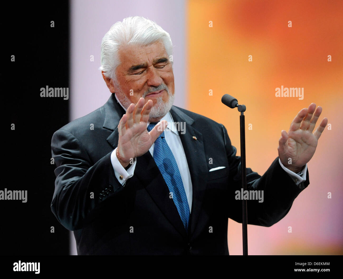 German actor Mario Adorf speaks before being awarded for Category ...