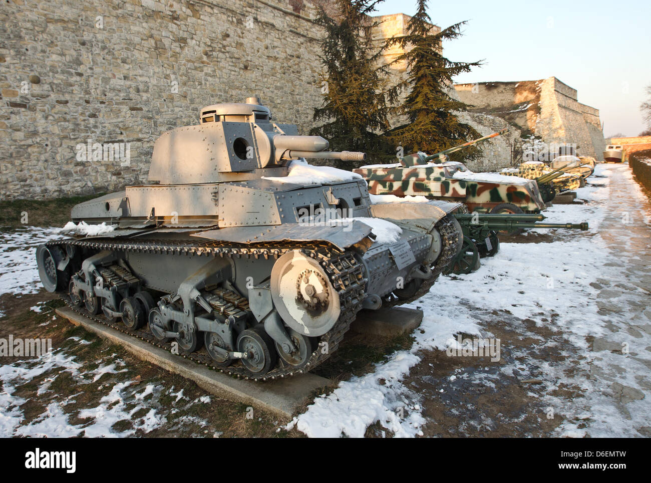 Tanks are seen at the military museum in the castle in Belgrade, Serbia ...