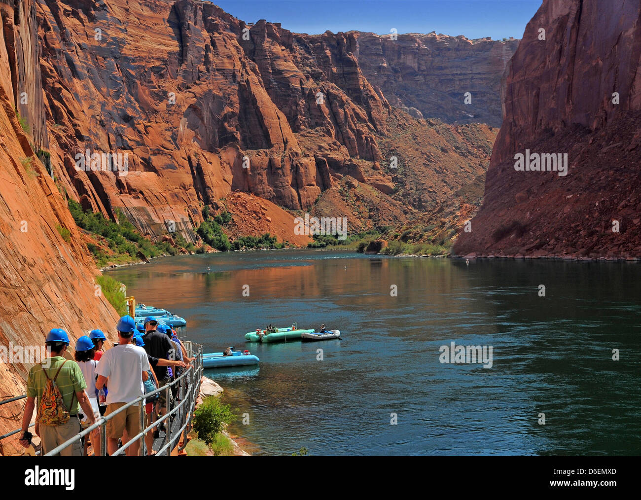 Underneath the Glen Canyon Dam float trips are offered in the Glen ...