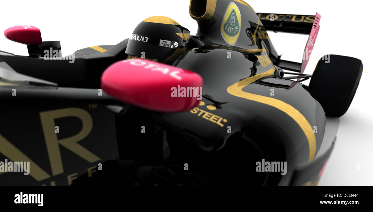 An undated Lotus handout shows Lotus' 2012 Formula One race car E20 in Enston, Great Britain ...