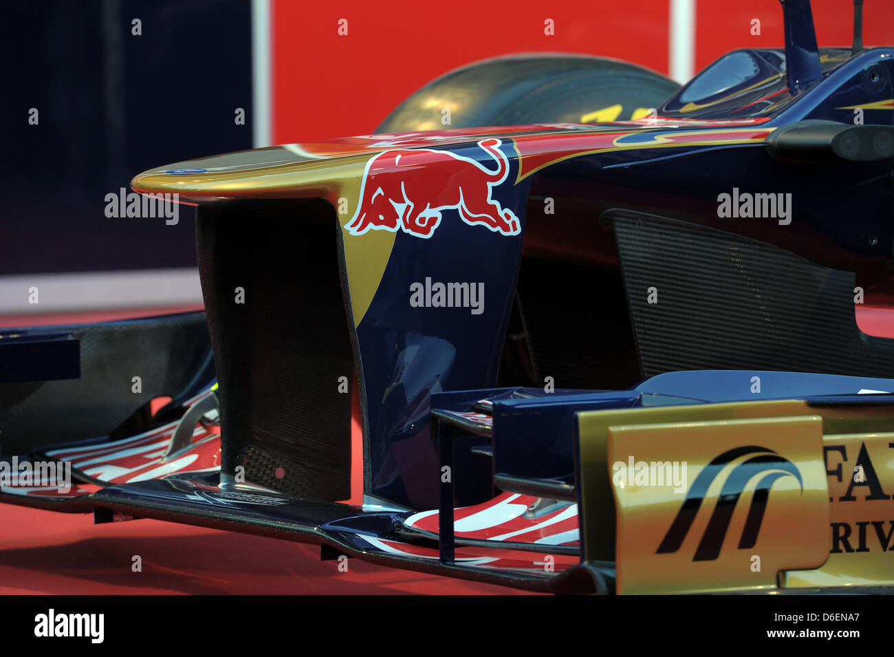 Front wing of the new STR7 seen at its launch for the upcoming Formula ...