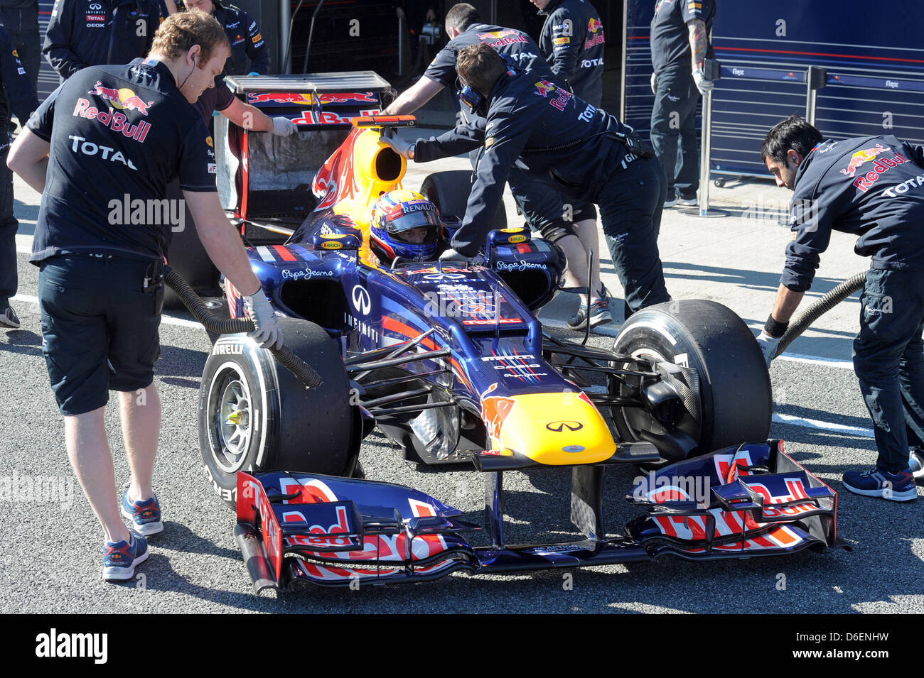 Australian Formula One driver Mark Webber of Red Bull returns to the ...