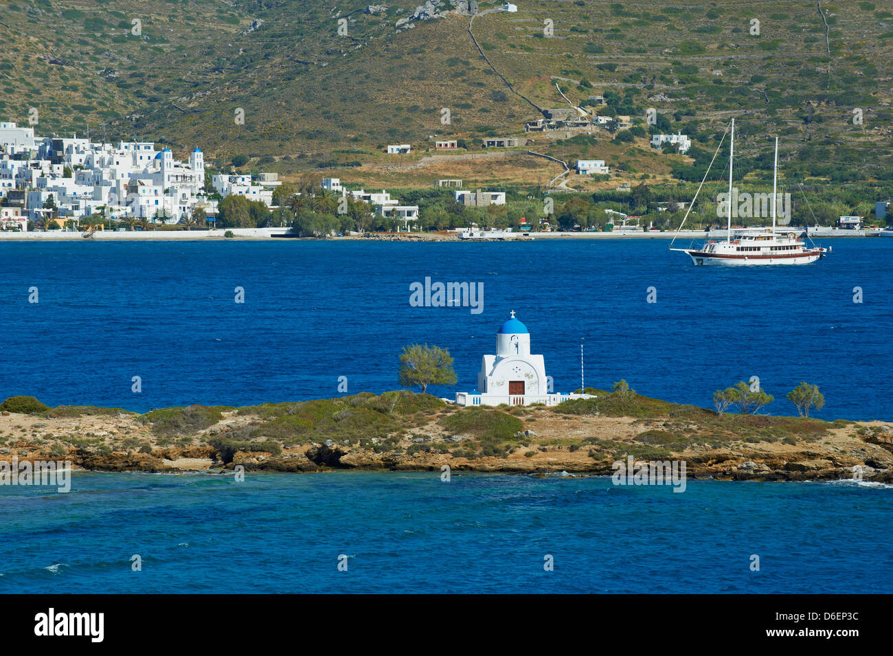 Greece, Cyclades Islands, Greek Islands, Aegean Sea, Amorgos, beach and ...