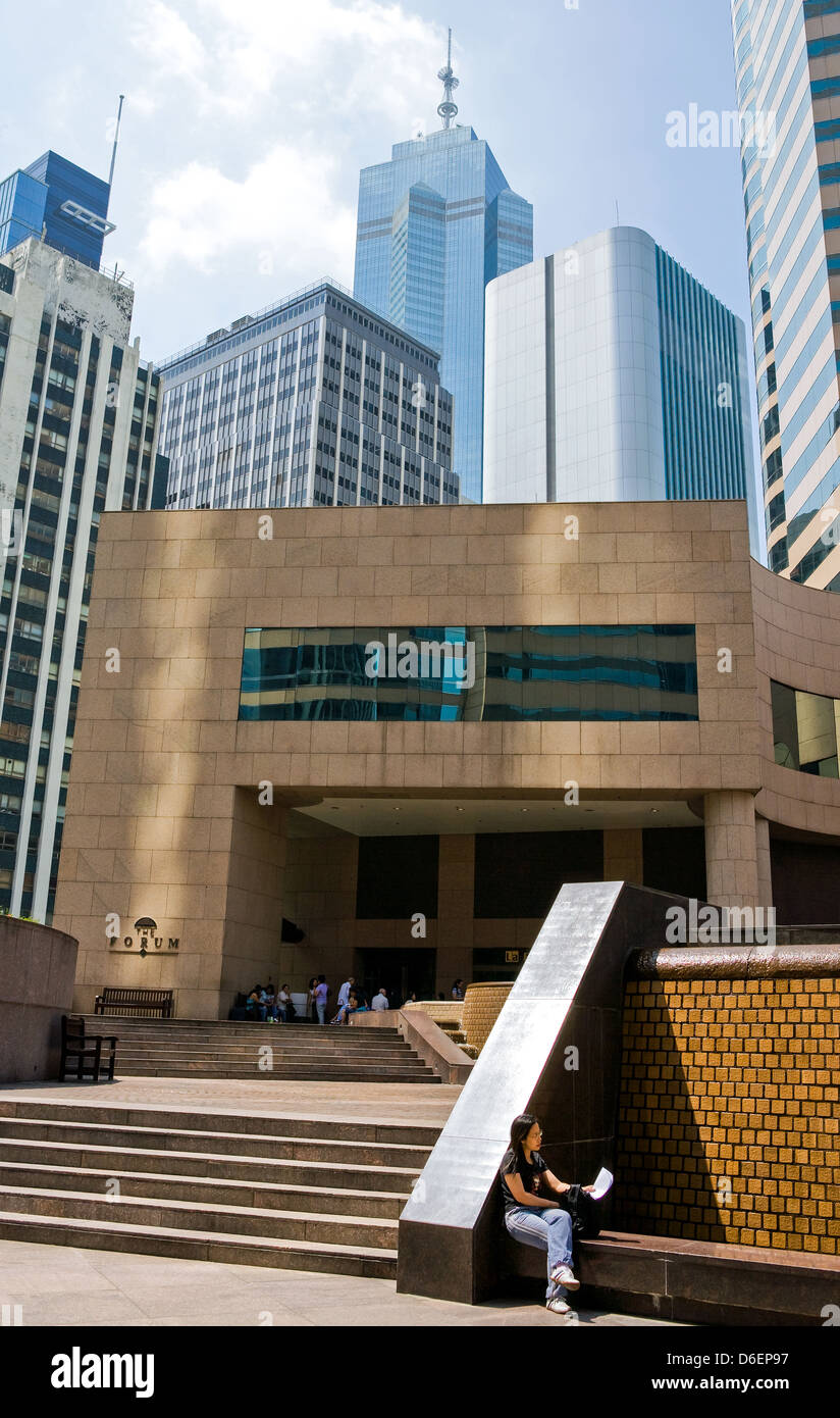 Hong Kong, the buildings of Exchange Square in the new city center ...