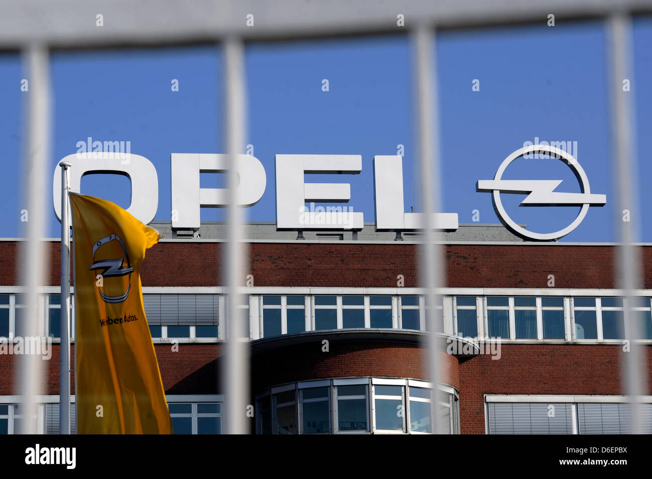 The Opel logo is pictures at the Opel factory in Bochum, Germany, 08 ...