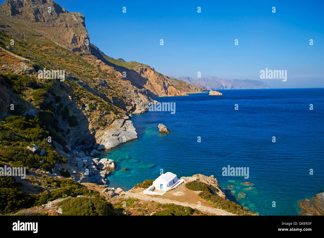 Greece, Cyclades Islands, Greek Islands, Aegean Sea, Amorgos, beach and ...