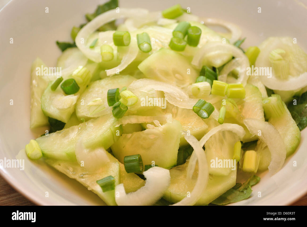 Cukes with Onions ans Scallions Stock Photo - Alamy