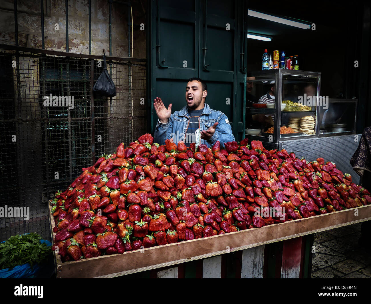 Man Sells Strawberries Old City, Jerusalem Stock Photo - Alamy