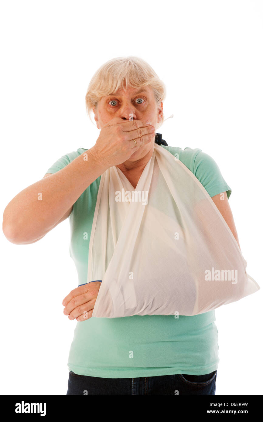 Woman broken arm cast hi-res stock photography and images - Alamy