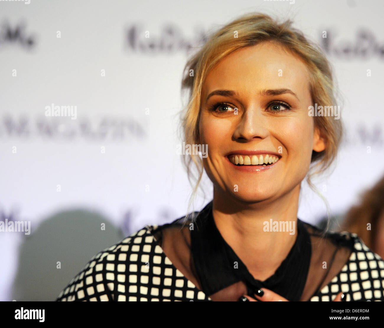 German actress Diane Kruger laughs at the exhibition "100 Jahre ...