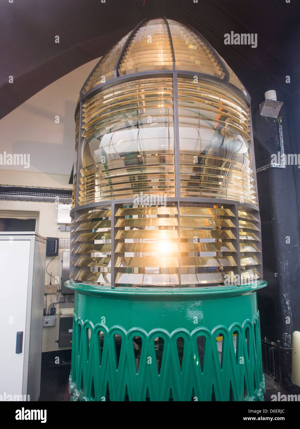 The light at Point Lynas lighthouse on Anglesey's east coast, Wales, UK ...