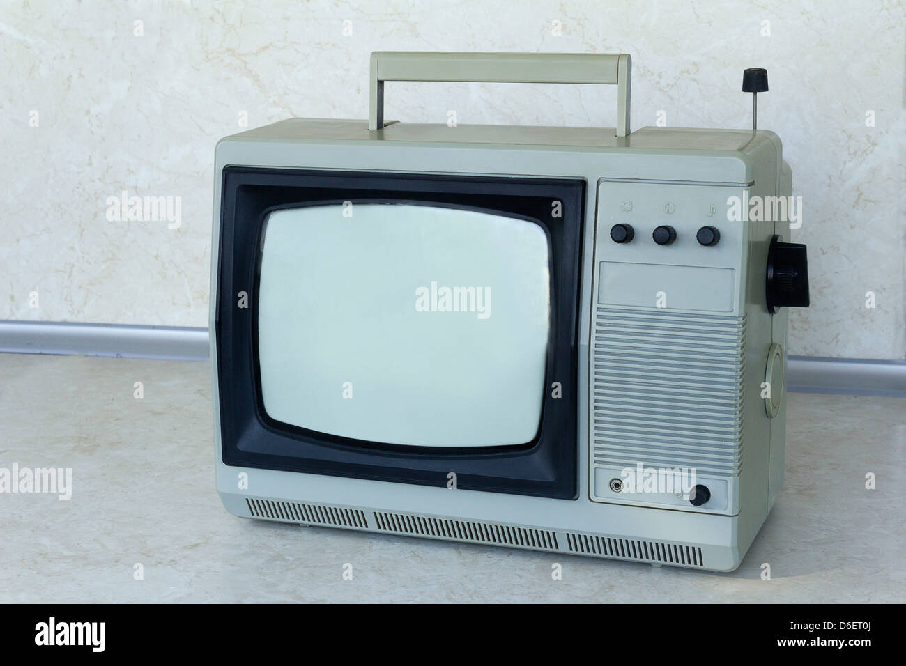 A small compact TV, outdated model Stock Photo - Alamy