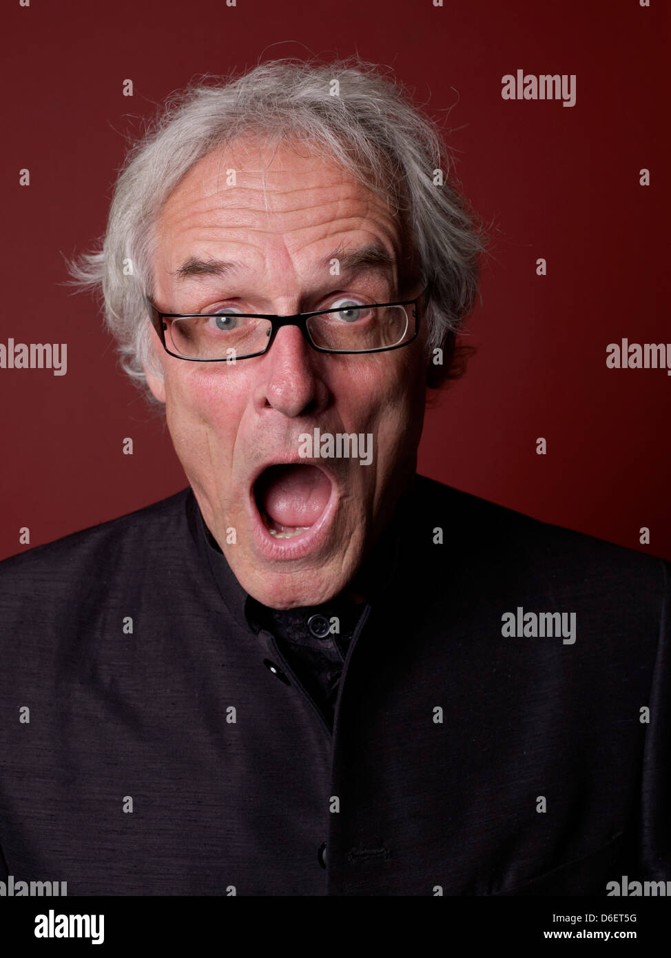 Close up of older man's shouting face Stock Photo - Alamy