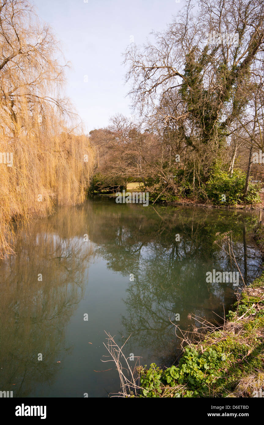 The River Wey Flowing Through The Surrey Countryside Just Outside ...