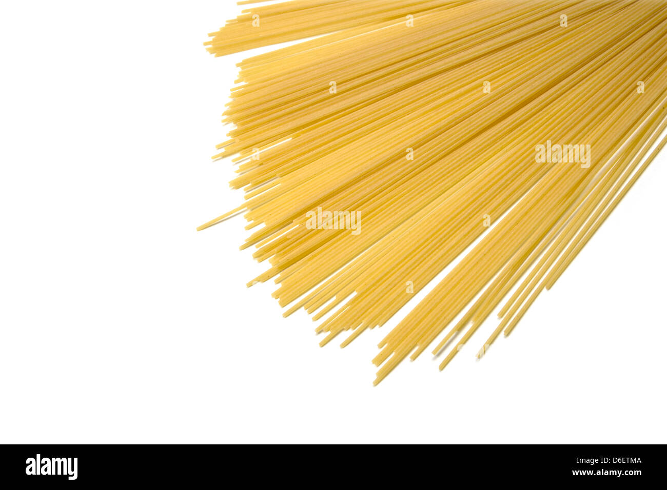 Dried spaghetti on white background Stock Photo - Alamy
