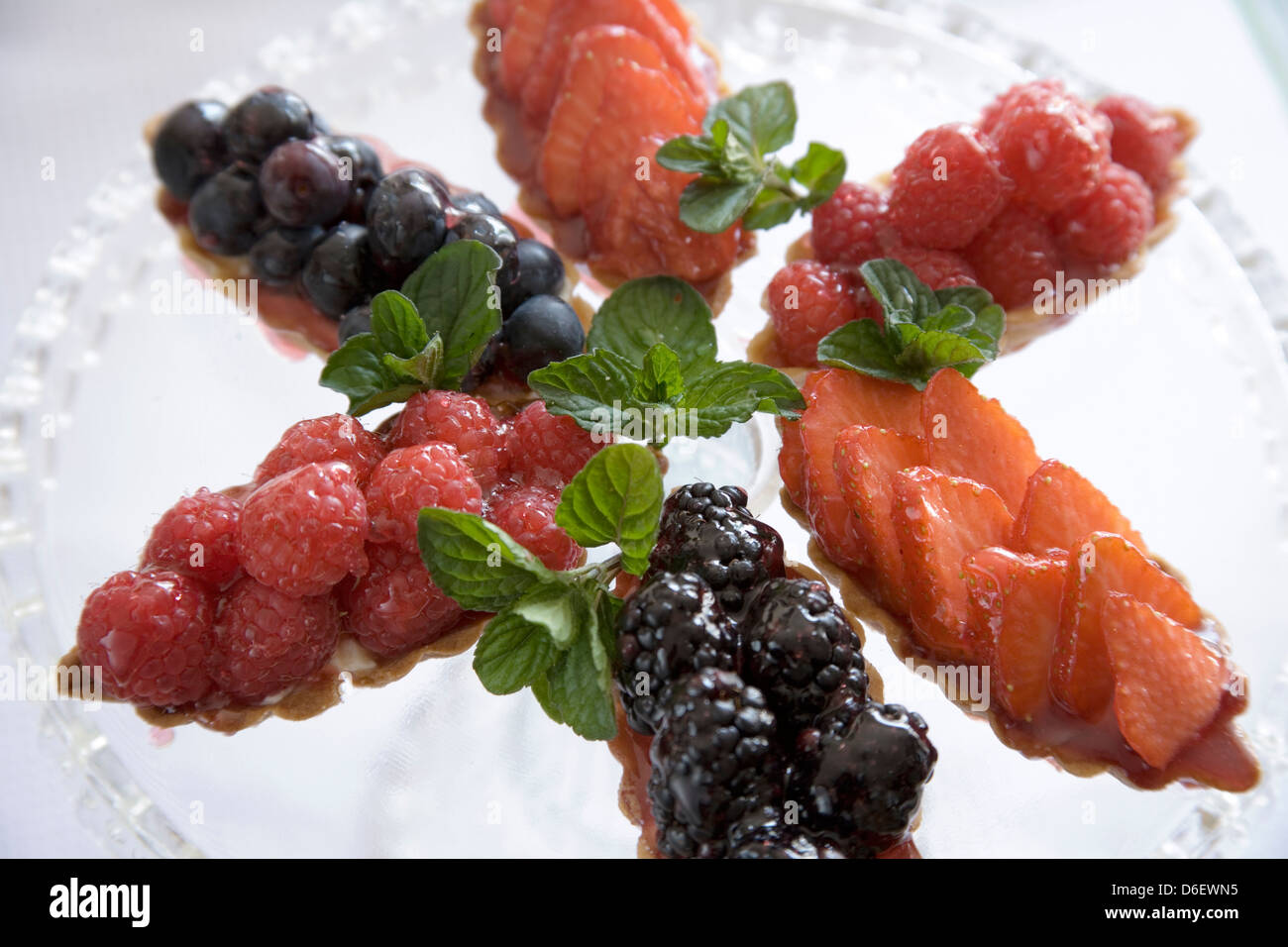 Summer Berry Tarts with Chantilly Cream Stock Photo - Alamy