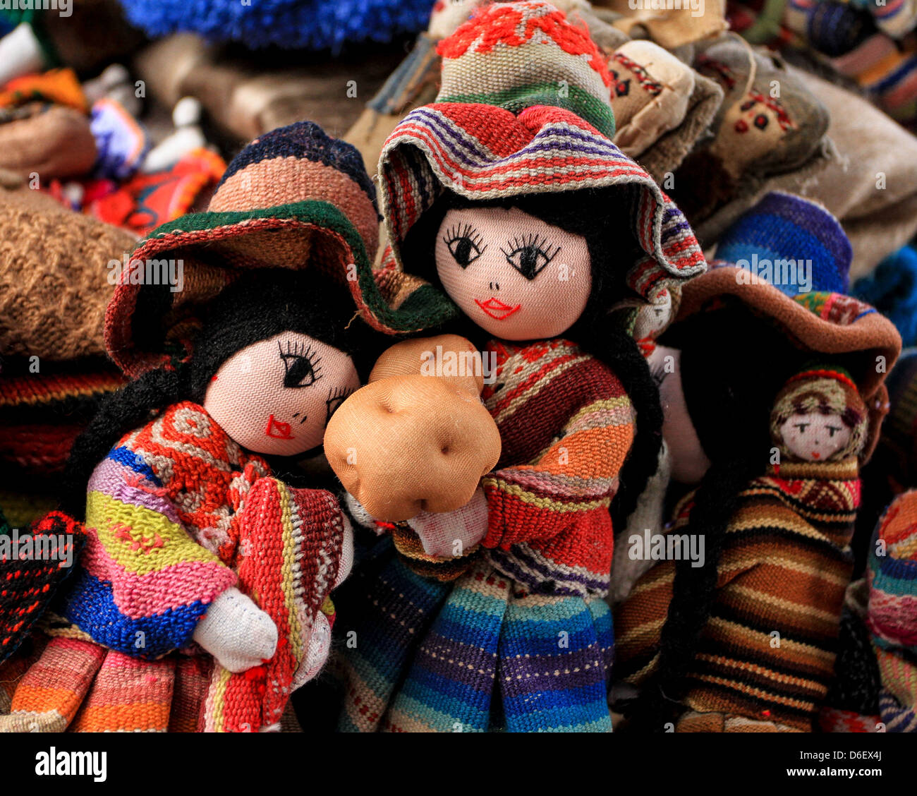 Dolls in Otavalo market, Ecuador Stock Photo - Alamy