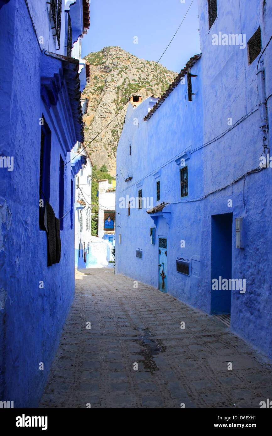 Blue buildings in Chefchaouen, Morocco Stock Photo - Alamy