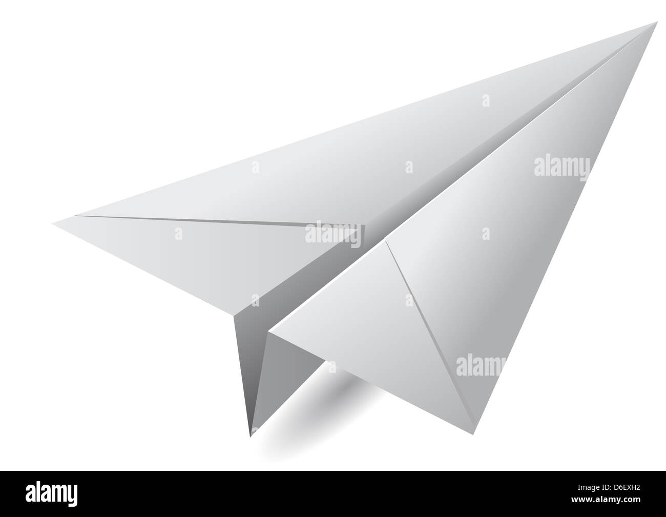 white paper airplane isolated on white background Stock Photo - Alamy
