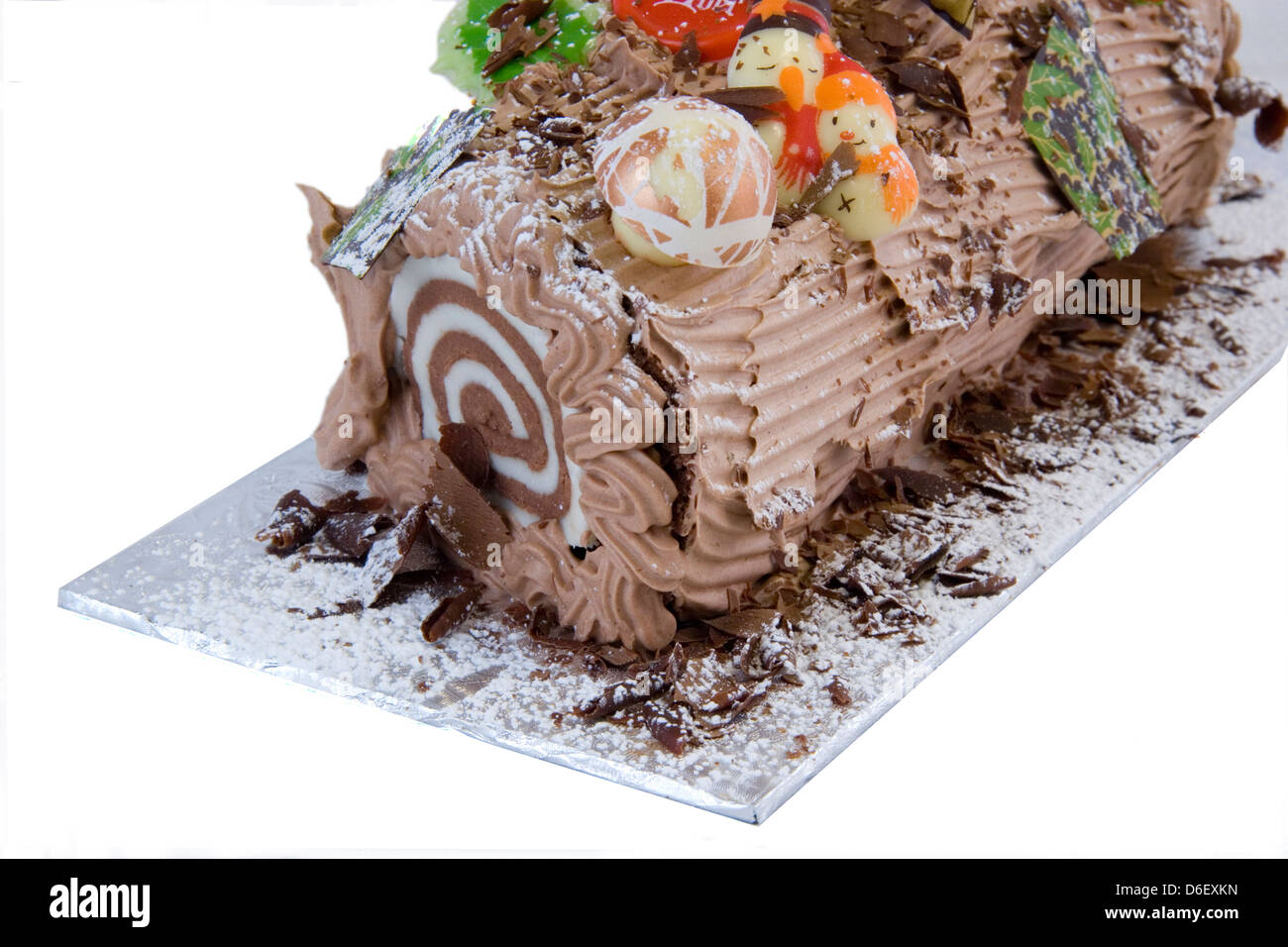 Yule log dessert hi-res stock photography and images - Alamy
