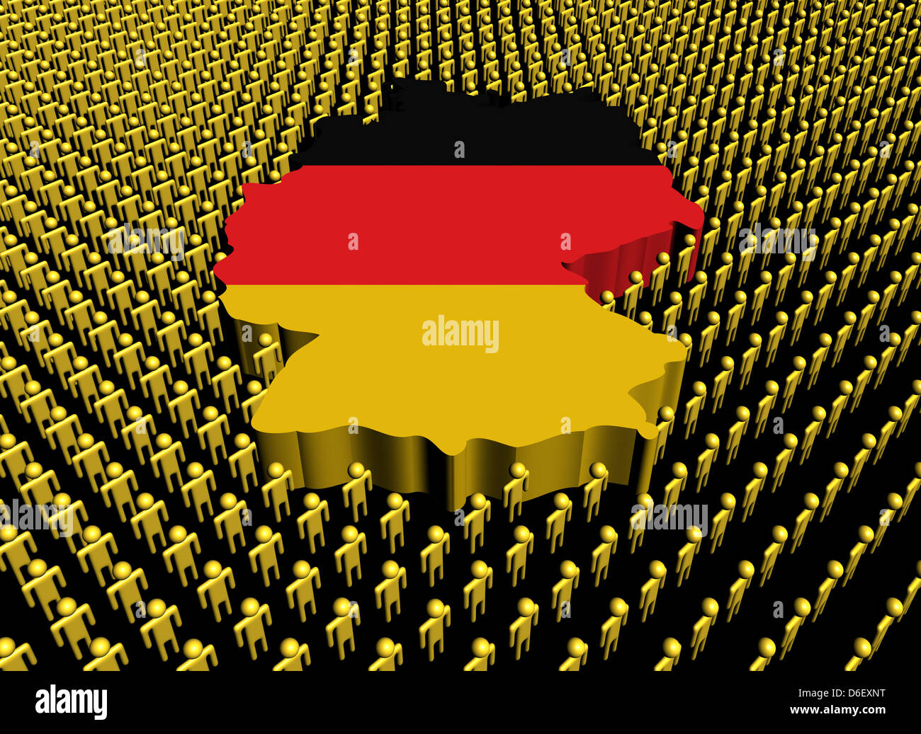 Germany population map hi-res stock photography and images - Alamy