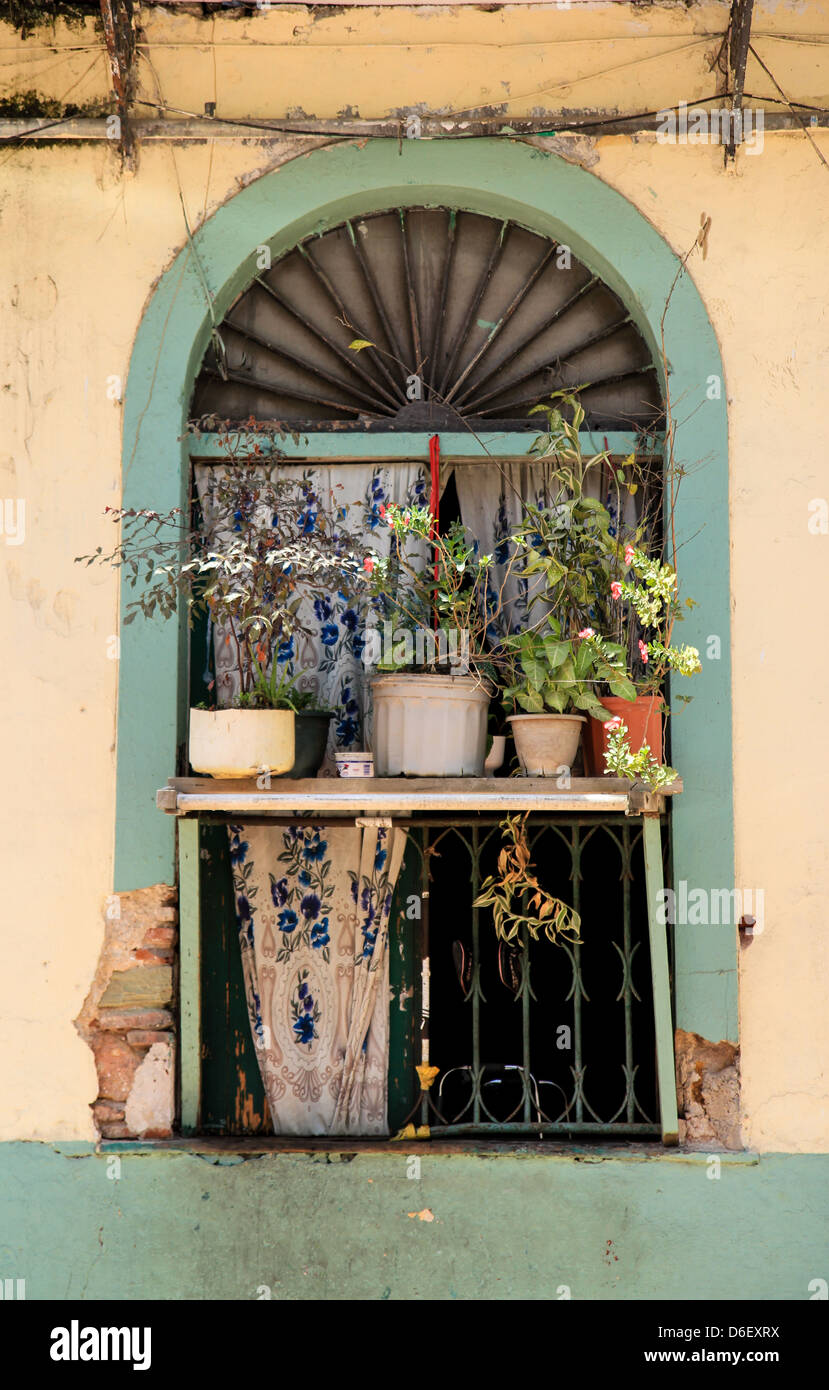A pretty window in Panama City Stock Photo - Alamy