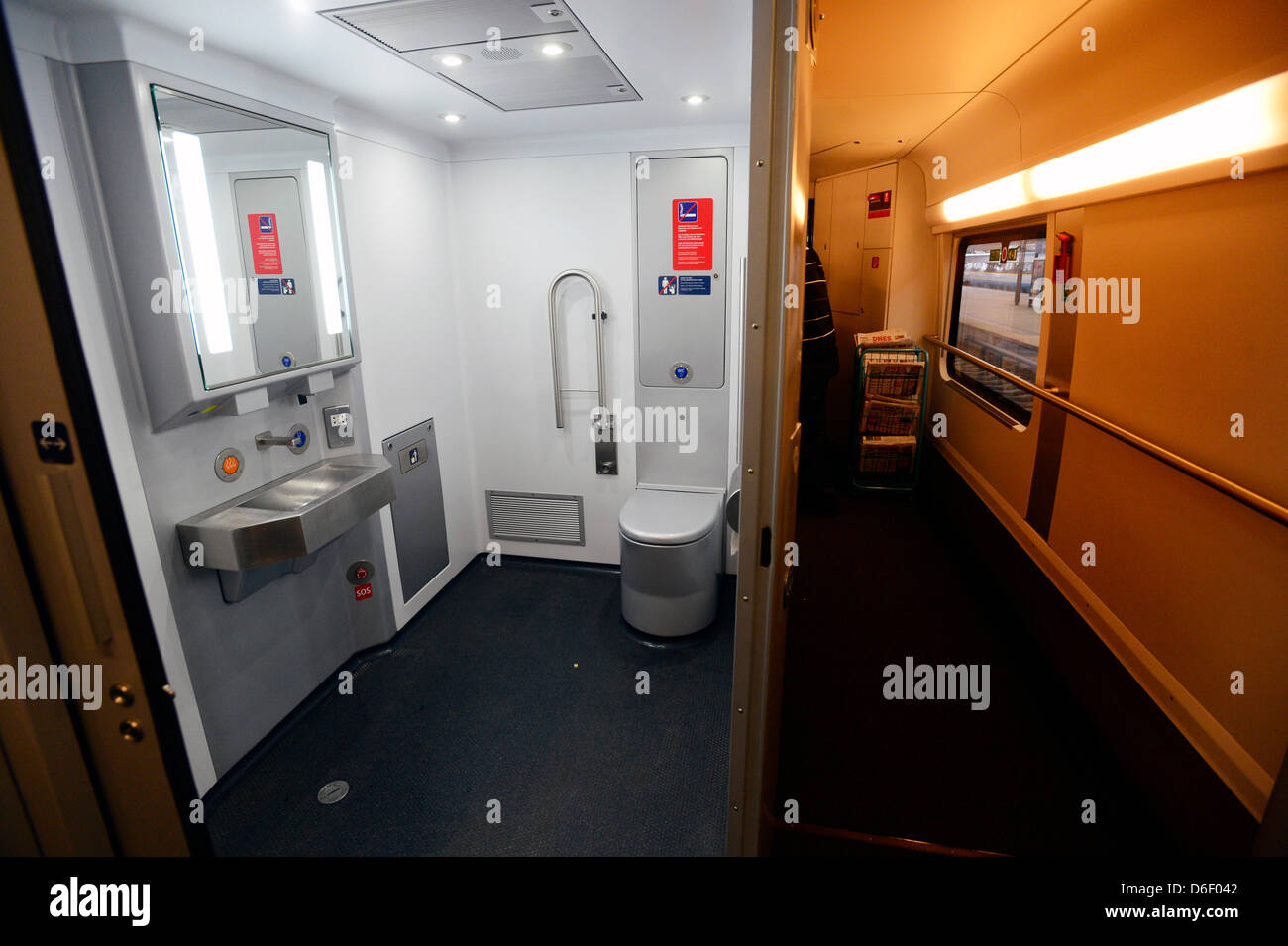 High-speed train of the Austrian Federal Railways (OBB) the OBB railjet ...