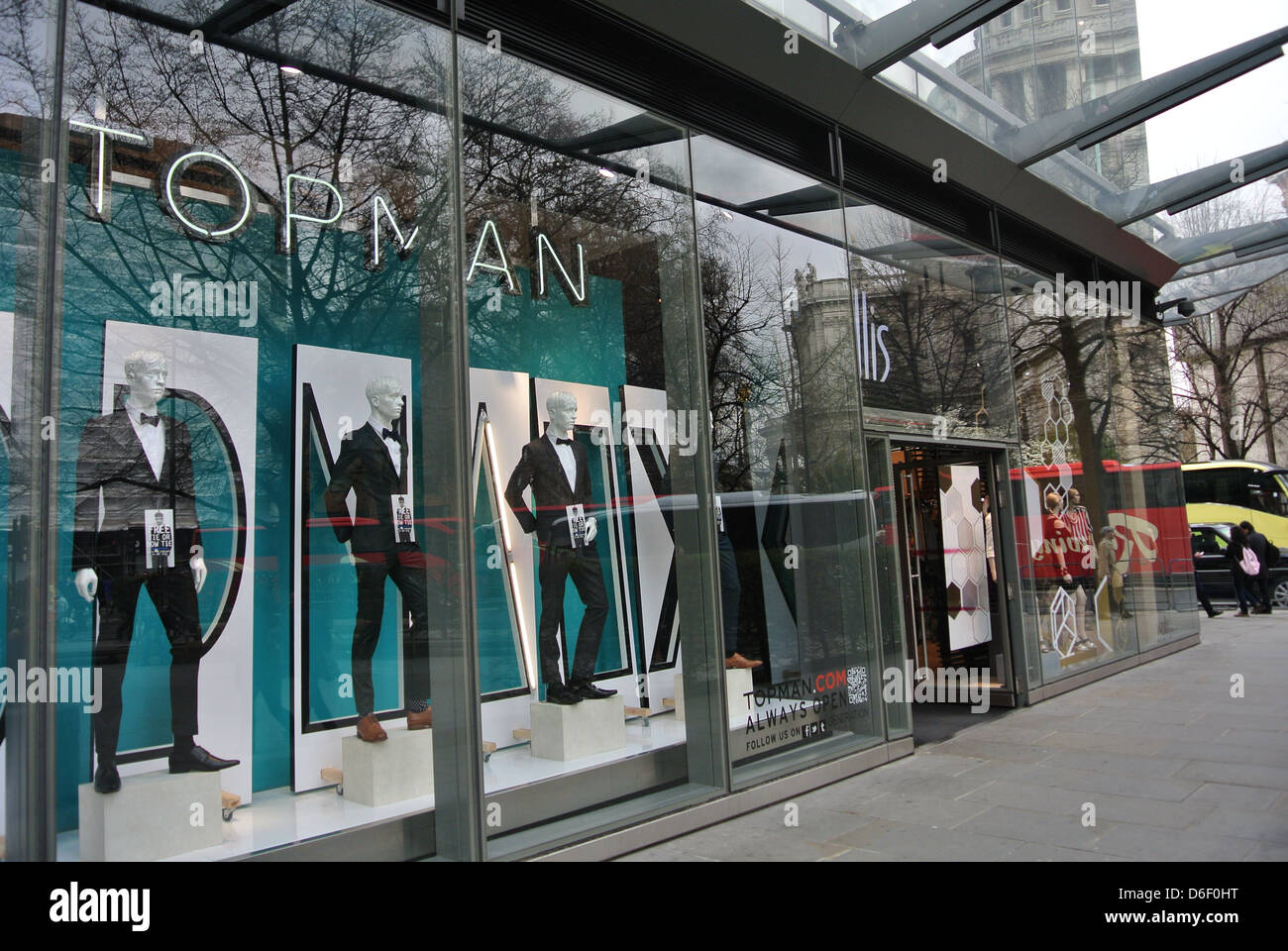 Topman, Window display, Cheapside, London. UK Stock Photo - Alamy
