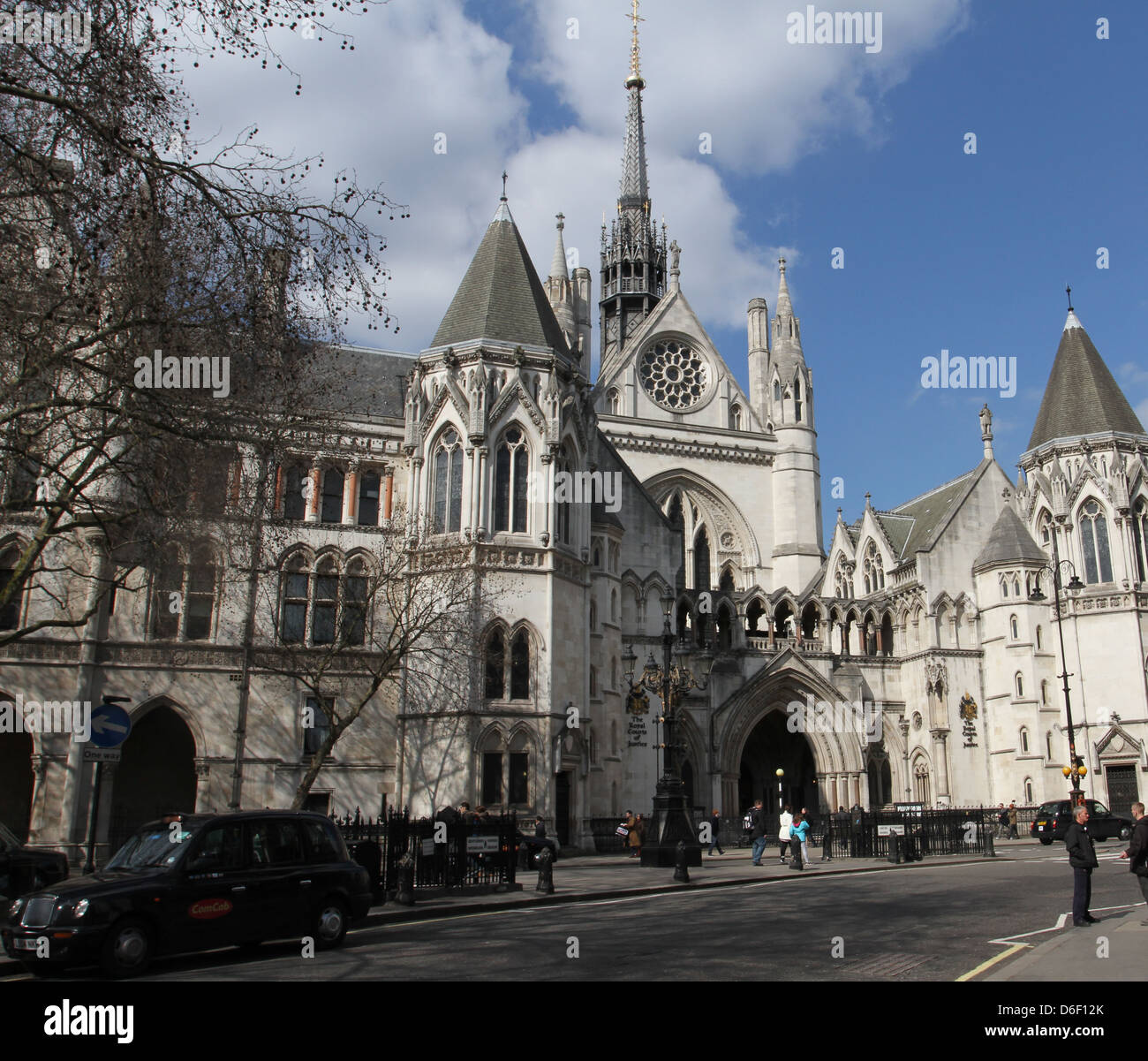 Exterior of The Royal Courts of Justice London UK April 2013 Stock ...