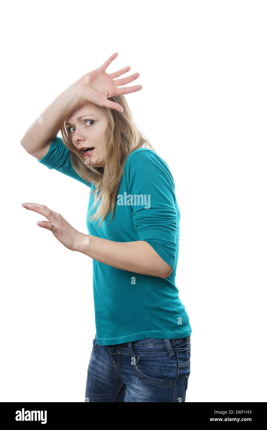 scared woman Stock Photo - Alamy