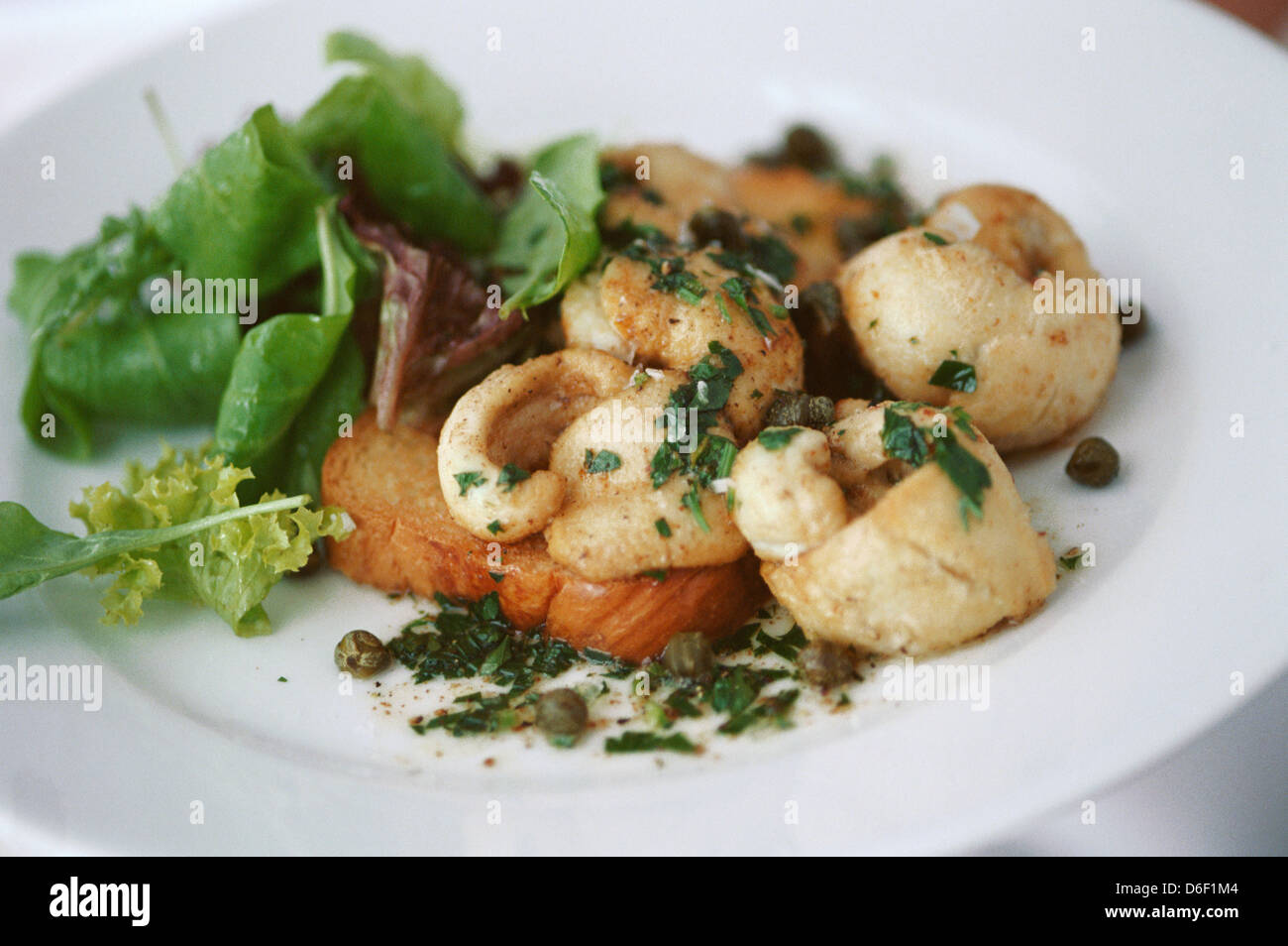 Herring Roe on Toasted Brioche Stock Photo - Alamy