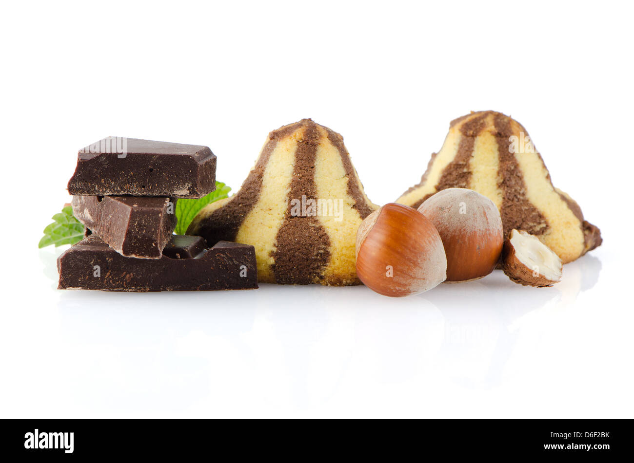 Homemade chocolate cookies isolated on white background Stock Photo - Alamy