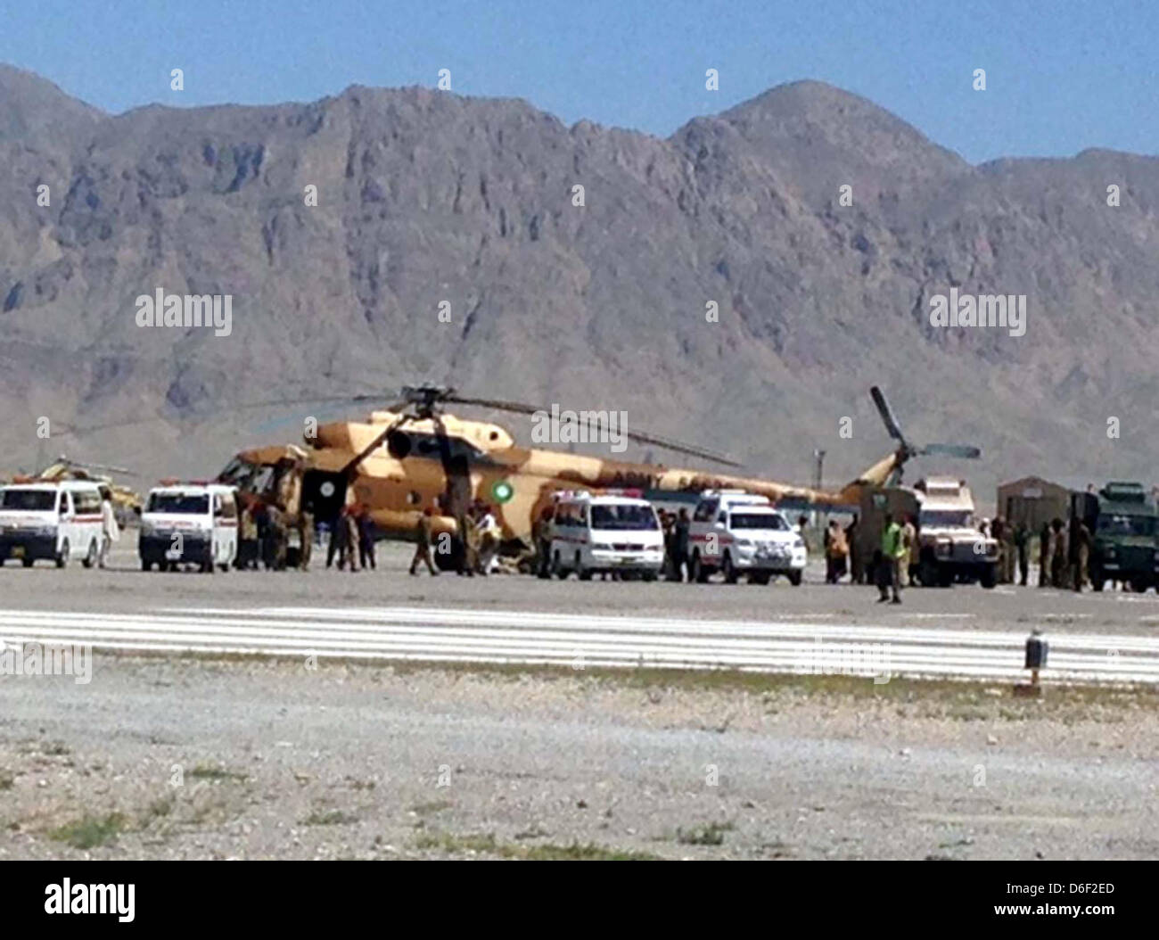 Pak-Army Helicopters transported the injured from Mashkal to Central ...