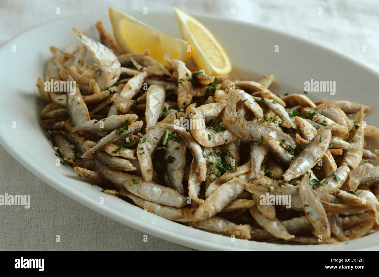 Whitebait cooked hi-res stock photography and images - Alamy
