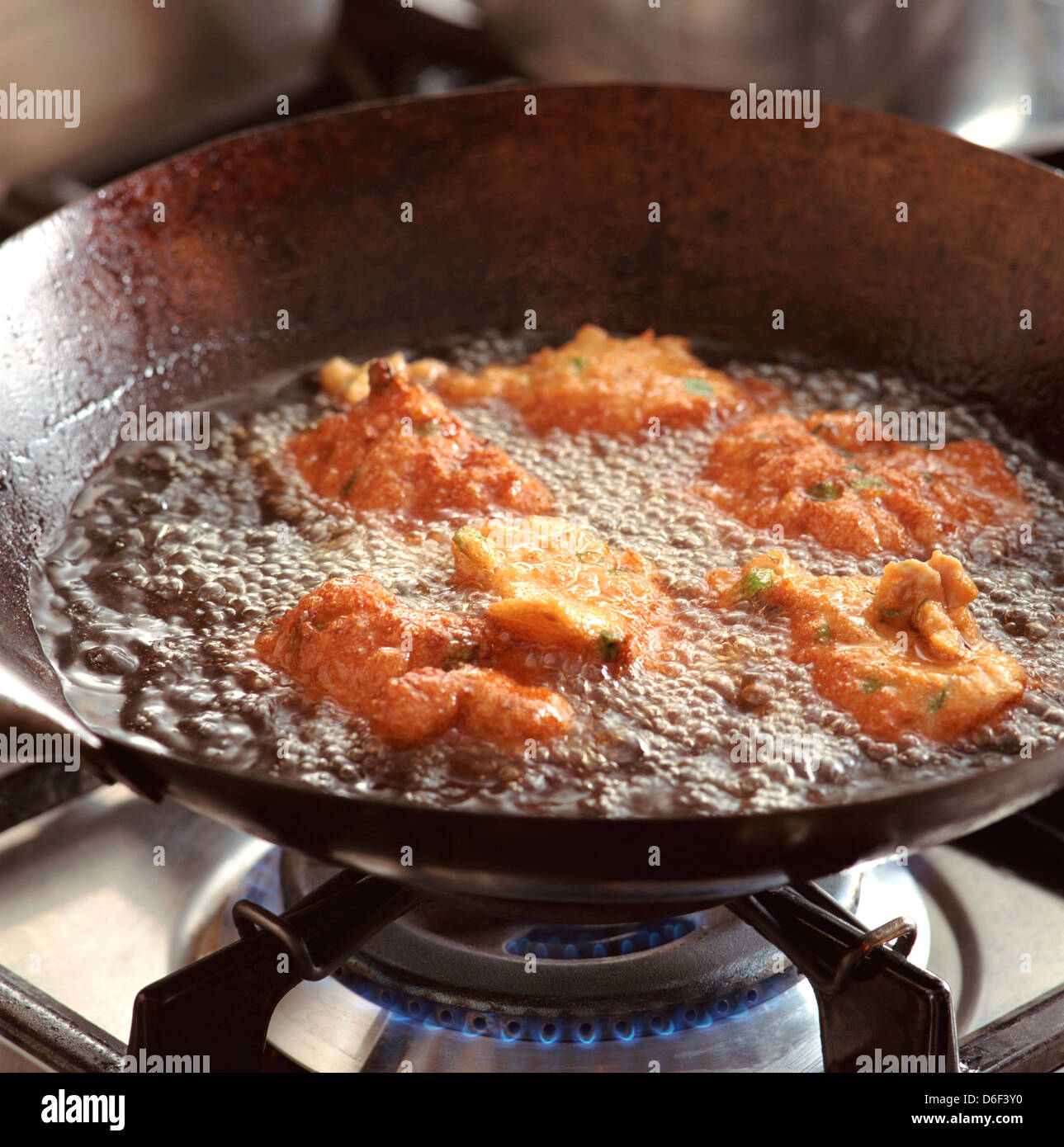 Deep-frying Thai Fish Cakes Stock Photo - Alamy