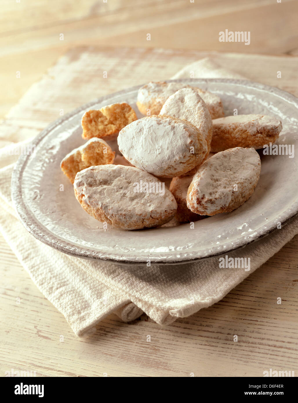 Soft Almond Biscuits Stock Photo - Alamy