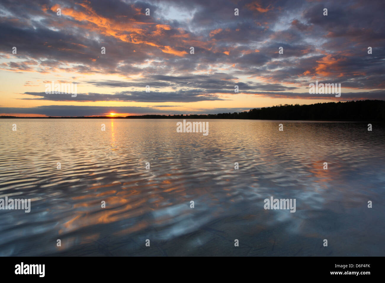 Lake Saadjärv at the sunset. Estonia, Europe Stock Photo - Alamy