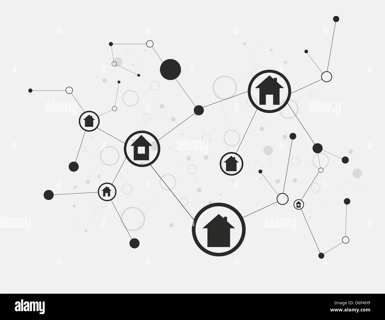 Communications for many private houses Stock Photo - Alamy