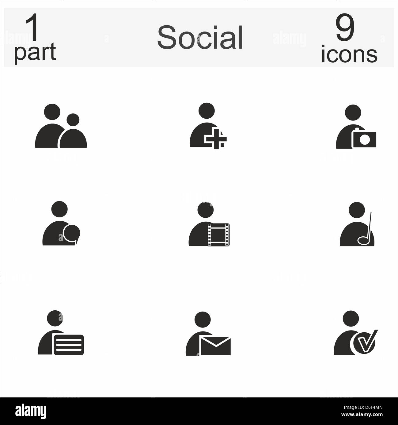 Social advertising collection Cut Out Stock Images & Pictures - Alamy