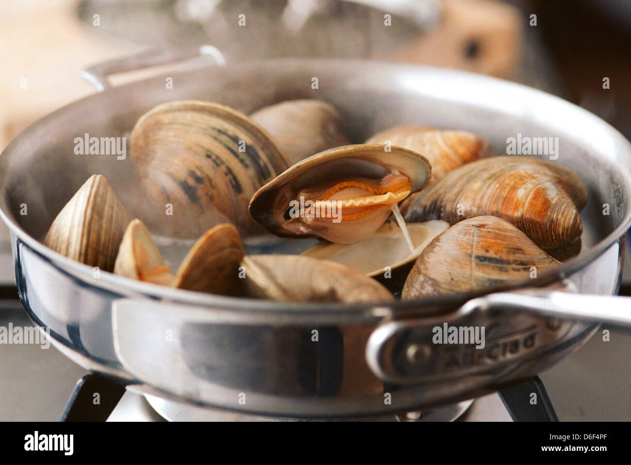 Cooking Large Clams Stock Photo - Alamy