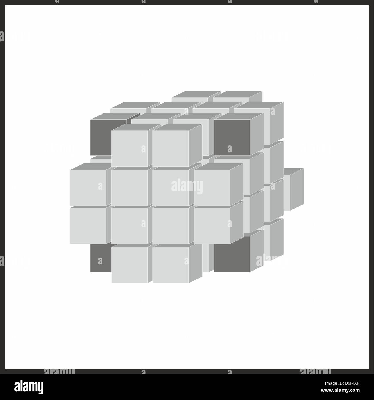 Vector illustration of 3d cubes Stock Photo - Alamy