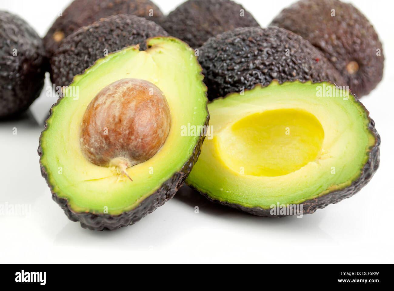 fresh organic healthy avocado fruit isolated on white background Stock ...