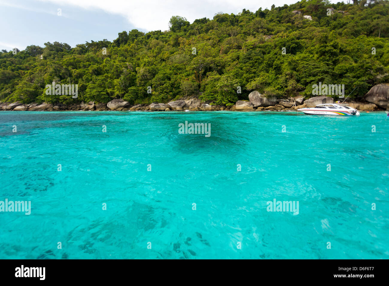 Clear blue water of the Mu Ko Similan island, Thailand Stock Photo - Alamy