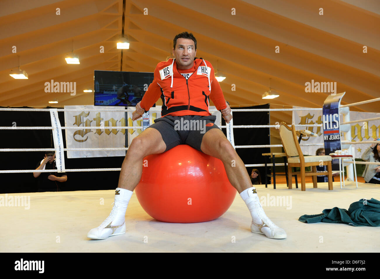 Boxer Wladimir Klitschko at a training session in Going, Austria, 16 ...