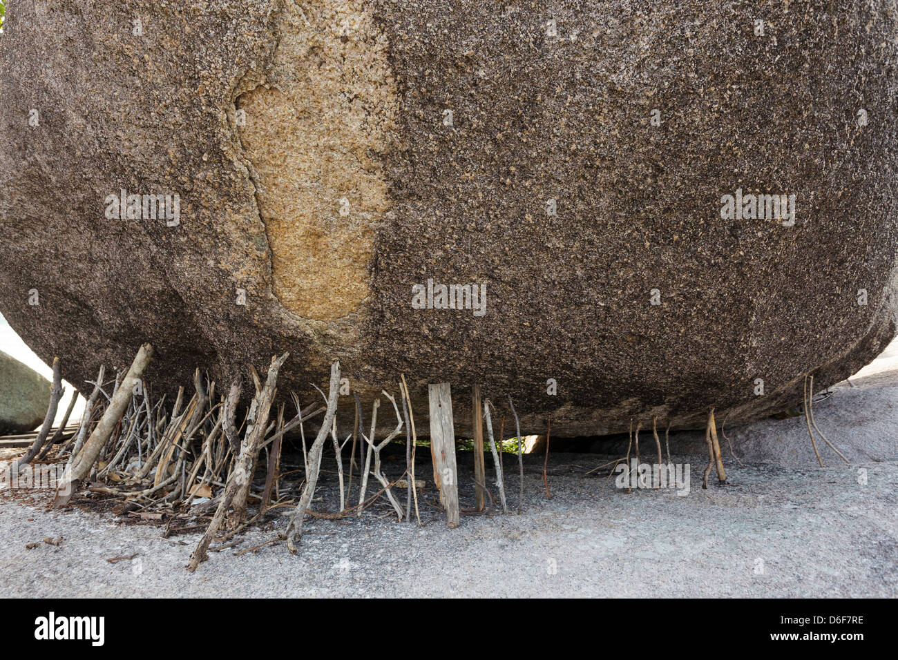 LArge granite rock with tree twigs Stock Photo - Alamy