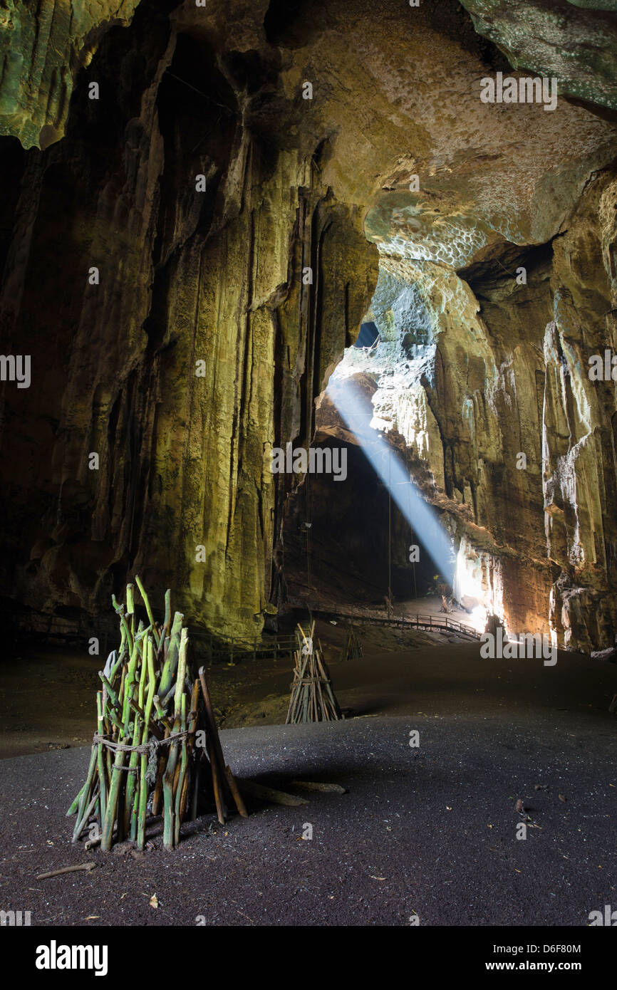 Gomantong Caves near Sandakan in Borneo where Glossy Swiftlet nests are ...