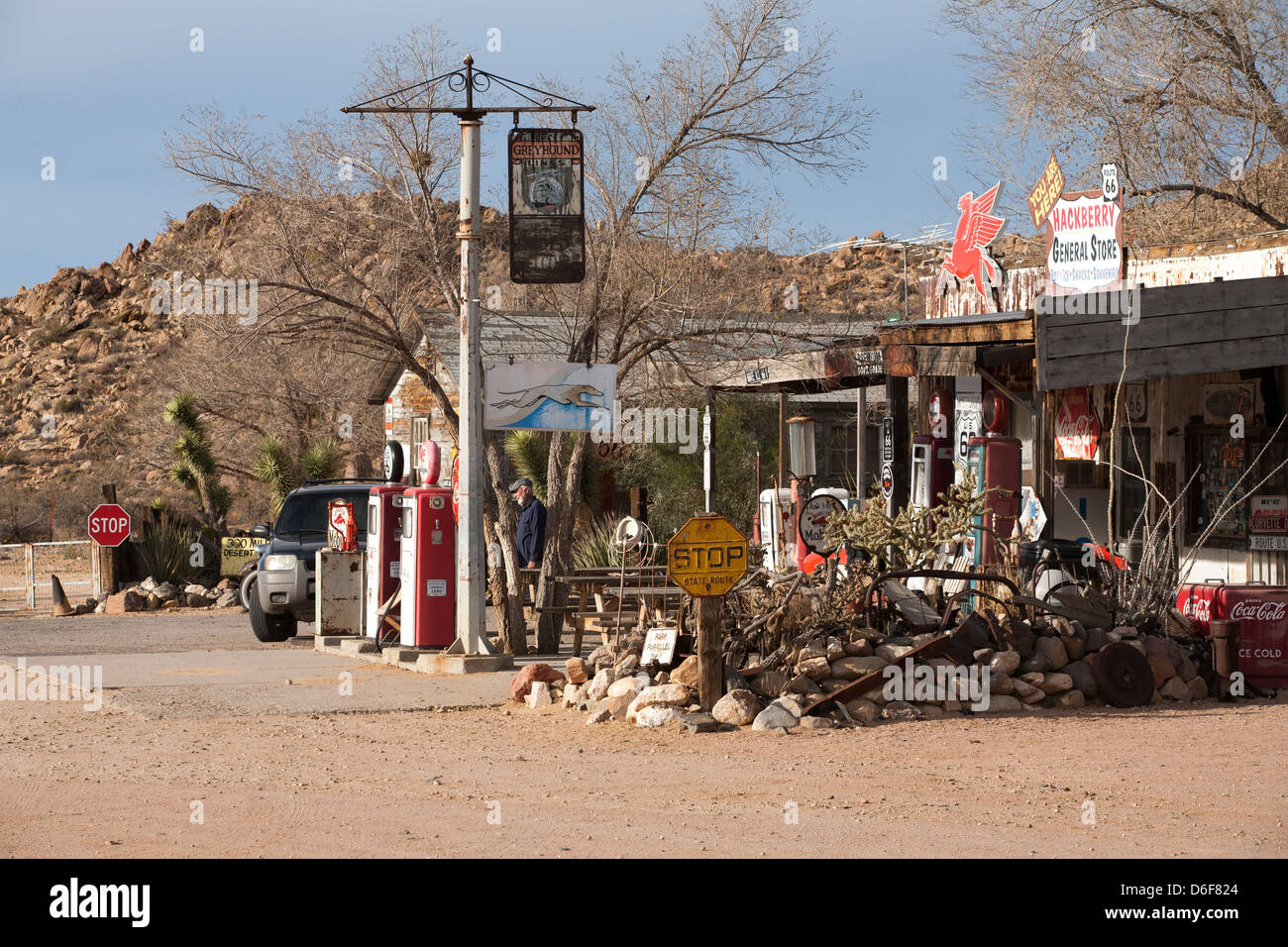 A old classic petrolstation at route 66 in Hackberry, Arizona,USA Stock ...